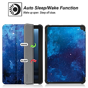 Famavala Shell Case Cover for All-New Amazon Fire HD 8 & 8 Plus Tablet (12th Generation/10th Generation, 2022/2020 Release) (BlueSky)