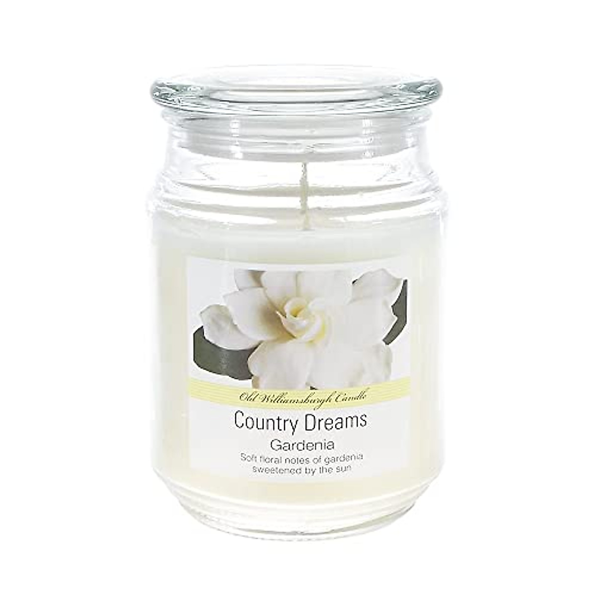 Scented 18 Ounce Glass Jar Container Candle - Gardenia