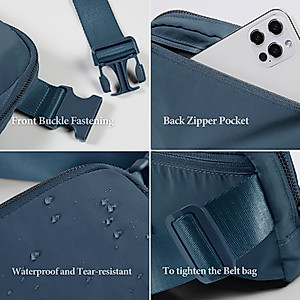 YOSHUYUKI Mini Crossbody Belt Bag - Waterproof Fanny Pack for Women, Fashionable Running Belt Pouch in Navy Blue