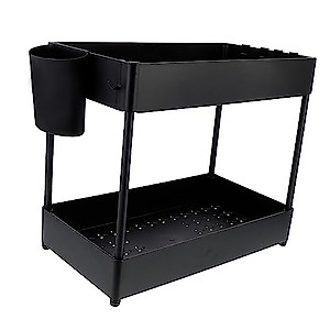 LABRIMP Under Sink Rack Storage Rack Metal Storage Shelf Metal Organizer Shelf Shower Storage Shelf Desk Topper Shelf Shampoos Lotion Holder Bathroom Storage Rack Kitchen Supplies