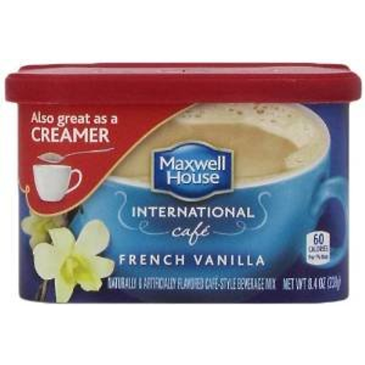 Maxwell House International Cafe 4-Can Variety Bundle includes 1-Can Cafe Francais, 7.6 oz + 1-Can French Vanilla, 4 oz + 1-Can Vanilla Caramel, 8.7 oz + 1-Can Cafe Vienna, 9 oz