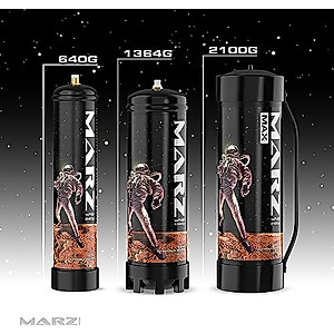 Marz Max Premium Whipped Cream Charger 2100G 3.3L - Food Grade Nitrous Oxide Tank Pure Flavored N2O Chargers - For Any Standard Whipping Cream Dispenser (1, 2100g 3.3L)