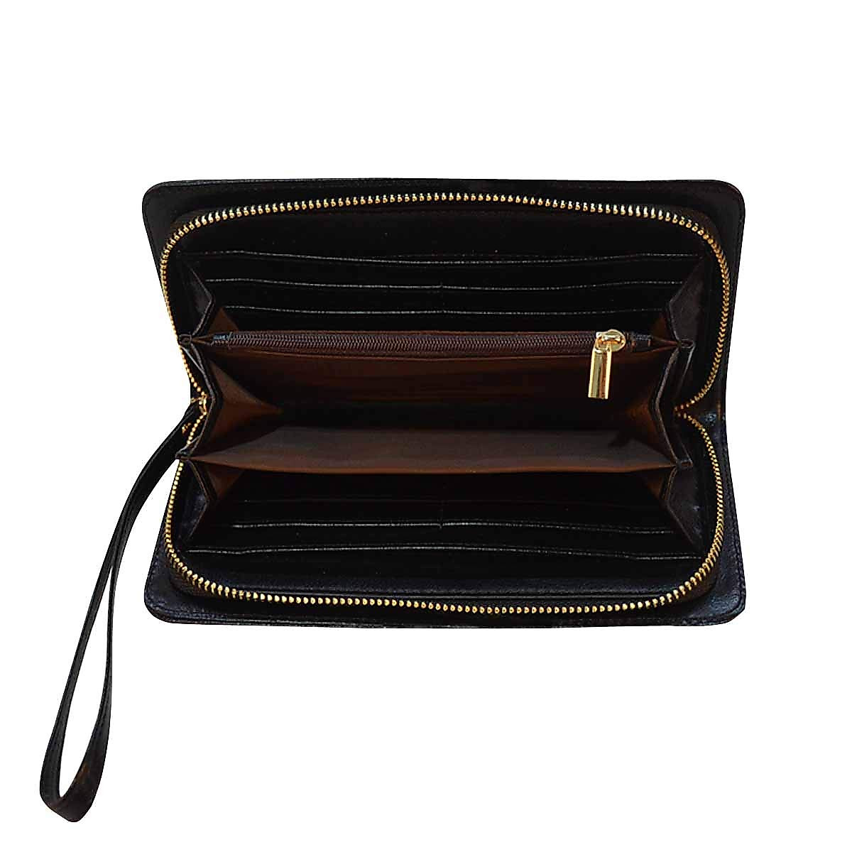 InterestPrint Women's Sun Moon and Stars Clutch Wallet Wrist Strap Long Purse