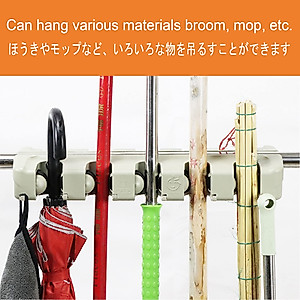 DHWDPO Broom And Mop Holder Put Wet Mops,Movable Commercial Mop Rack, Floor-Mounted Stainless Steel Mop Rack, Umbrella Stand,Garden Tool Storage,with Tray,for Garage,Schools,Factories