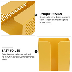 DOITOOL Paper Towel Dispenser Countertop Multifold Paper Towel Holder Hand Towel Dispenser for Home Kitchen Bathroom Restaurant (Yellow)