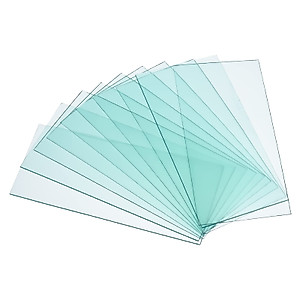 PATIKIL 4.25 x 2 Inch Welding Protection Lens, 20 Pack Transparent Protective Replacement Right Angle for Solar, Clear
