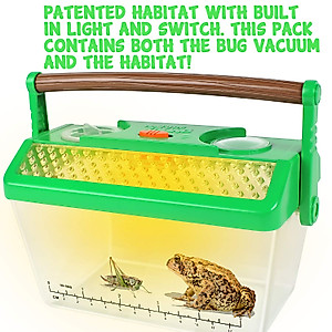 Nature Bound Bug Catcher Vacuum with Light Up Critter Habitat Case for Backyard Exploration - Complete Kit for Kids Includes Vacuum and Cage, Green (Original Style)