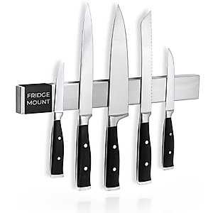 Cucino Refrigerator Magnetic Knife Strip - Steel Magnetic Knife Holder for Refrigerator