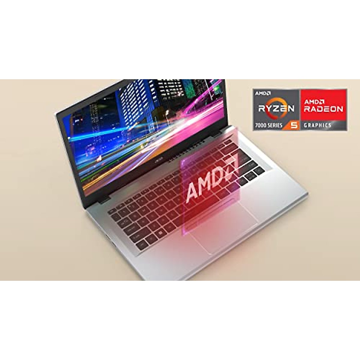Acer Aspire 3 A314-23P-R3QA Slim Laptop | 14.0" Full HD IPS Display | AMD Ryzen 5 7520U Quad-Core Processor | AMD Radeon Graphics | 8GB LPDDR5 | 512GB NVMe SSD | Wi-Fi 6 | Windows 11 Home,Silver