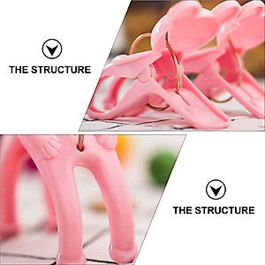 Cabilock 4pcs Beach Towel Clips Cartoon Pig Chair Clips Towel Holder Jumbo Plastic Quilt Clothes Pegs Hanging Clamps for Quilt Socks Stockings Scarf Clothes (Orange)