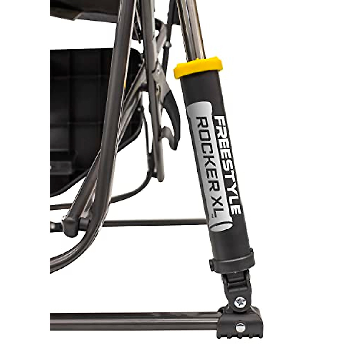 GCI Outdoor Freestyle Rocker XL Portable Folding Rocking Chair, Outdoor Camping Chair with Side Table, Aluminum