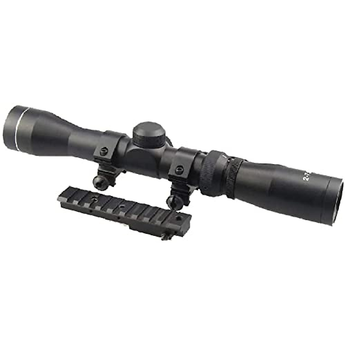 GOTICAL Sports Long Eye Relief Rifles P4 Scope 2-7X32 Fog and Water Resistant + Low Profile Mosin Nagant 11mm Picatinny Rail Adapter Converter 91/30 Model Scope Weaver Mount Compact Short Durable