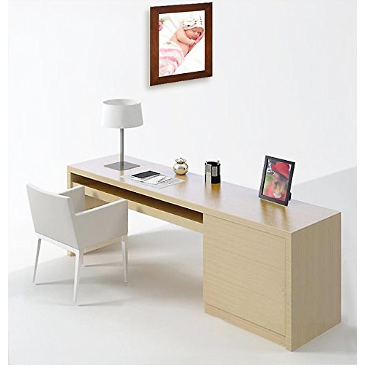 RPJC 11x14 inch Picture Frame Made of Solid Wood and High Definition Glass Display Pictures 8x10 with Mat or 11x14 Without Mat for Table Top Display and Wall Mounting Photo Frame with Stand Black