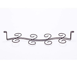 DBYAN Under Cabinet Wine Glass Rack Stemware Holder,Holds up to 8 Glasses Vintage Style Stainless Steel Wall-Mounted Hanging Wine Glass Hanger For Bar Home Cafe,Oil Rubbed Bronze