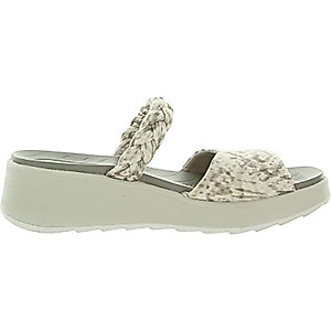 BZees Womens New Wave Slide Sandal Natural Ikat Print 7 M