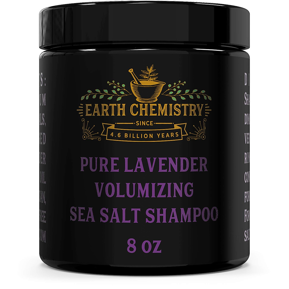 Earth Chemistry Lavender Volumizing Sea Salt Shampoo Get Thick, Full Beachy Waves, For Oily Or Thin Hair, Pump Up The Volume On Flat Or Thinning Hair, Made In The USA, Support Small Businesses