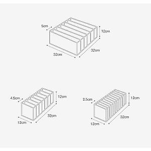 SERN Drawer Closet Foldable Underwear Organizer for Sock/Ties,Bras,Underwear Storage Box
