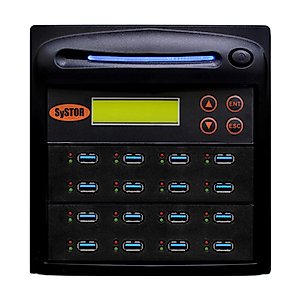 Systor 1 to 15 USB 3.0/3.1 Duplicator & Sanitizer 6GB/Min - Standalone Multiple Flash Memory Copier & Storage Drive Eraser, Copy Speeds Up to 100MB/Sec (SYS-USB30100-15)