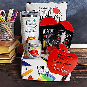 UAREHIBY Teacher Gifts,6 PCS Teacher Appreciation Gifts,Back to School Gifts for Teachers,End of The Year,Graduation,Valentine's Day Gifts for Teacher with Socks,Pen Holder,Scented Candle