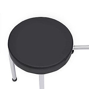 HuaShuani Pedicure Foot Rest Stool Chair,Professional Manicurist Pedicure Stool,Adjustable Leg Rest PVC Pad Pedicure Foot Rest Stand for Nail Tech Spa Beauty Salon Studio Equipment Supplies (Black)