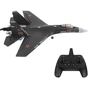 PLRB TOYS RC Plane Remote Control Airplane RTF 4CH Brushless Tail Motor 3D / 6D Stunt Function SU35 Jet Aircraft with Hobby Model 2 Left Hand Throttle