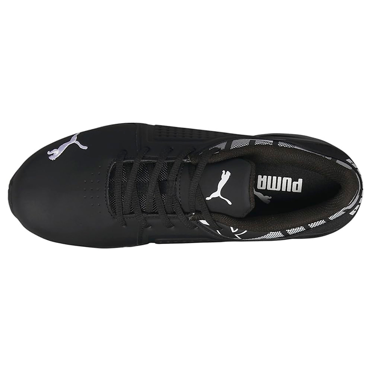 PUMA Mens Viz Runner Repeat Perforated Wide Running Sneakers Shoes - Black - Size 11.5 W
