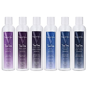 Virgo de Novo - True Tone Extra Dark Purple Toning Shampoo Tones Extra Dark Yellow Tones, Moisturizes, Brightens Lightened & Natural Blonde Hair - Sulfate Free, Vegan