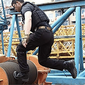 LELEBEAR 2021 Upgraded Tactical Waterproof Pants, Mens Waterproof Hiking Tactical Trousers for Combat Outdoor Hiking (Gray, XX-Large)