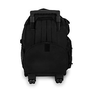 Everest Deluxe Wheeled Backpack, Black, One Size