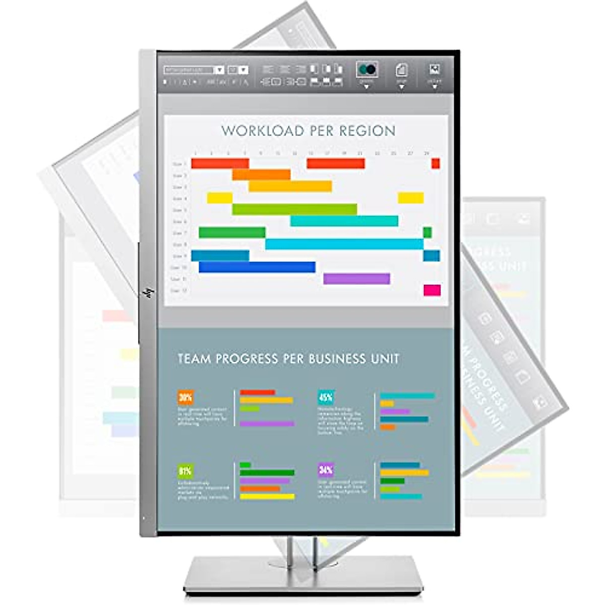 HP EliteDisplay E243i LED Display 61 cm (24") WUXGA Flat Black,Silver