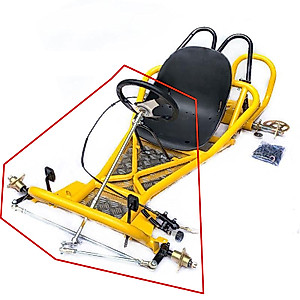 CHUNILLE Front Axle Kit Front Steering Assy Tie Rod Wheels Go Kart Drift Ball Joint For 168cc ATV Quad Go Kart Cart