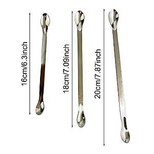 ZHUUO 1 Set Stainless Steel Miniature Laboratory Sampling Spoon, Spatula Combination Reagent Spoon, Lab Utensils (Pack of 6)