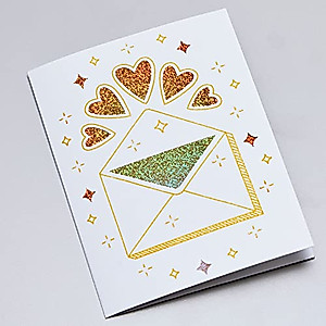 Cricut Joy Cutaway Cards Neutrals Double Pack with Glitter Gel Pen Set and Beginner Paper Guide Bundle - Custom DIY Card Set for Wedding Holiday Special Occasion Anniversary Envelopes - Starter Kit