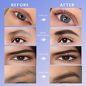 Lash Lift Kit Eyelash Lift Kit - 2024 4 in1 Eyelash Perm suit & Brow Lamination Kit - Ultra-Luxury Professional Lash Perm Kit - DIY Eyelash Eyebrow Curling Set for Salon Home (Black)