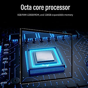 GLOGLOW Smart Tablet, GPS Tablet 8800mAh 8+20MP 6GB＋128GB Storage 4GLTE with OTG Cable for Reading for Recreation (Black)