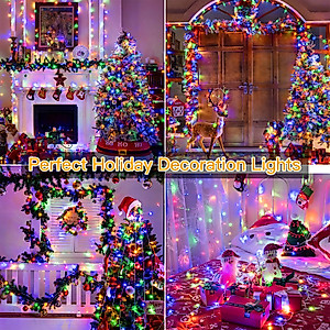 Ollny Outdoor String Lights Waterproof, 400LED 132ft Multicolor Fairy Lights with Remote 8 Modes Timer, 29V Plug-in String Lights for Bedroom Indoor Outside Party Christmas Decorations