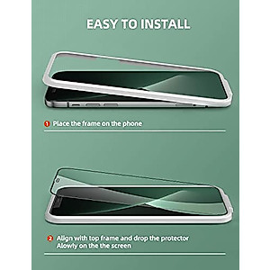 BENKS [2 Pack Compatible With iPhone 12 / iPhone 12 Pro Screen Protector Anti Blue Light, HD Clear Eye Protection Tempered Glass 9H hardness Full Coverage Protective Film design for iPhone 2020, 6.1”