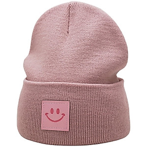 55cube Knit Cuffed Beanie for Women & Men - Stay Warm and Stylish All Season Baby Pink Beanie