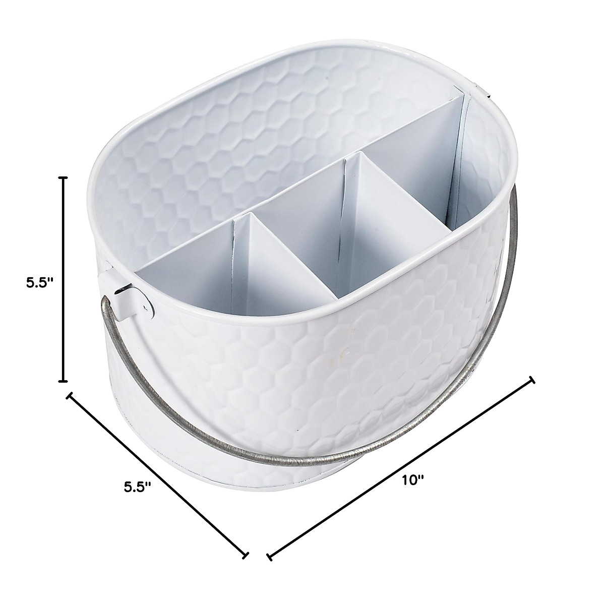 CLEENTABLE utensil caddy for parties, utensil caddy for countertop, kitchen utensil caddy, plate and utensil caddy - picnic utensil caddy, kitchen utensil caddy for countertop - 10 Inches (Grey)