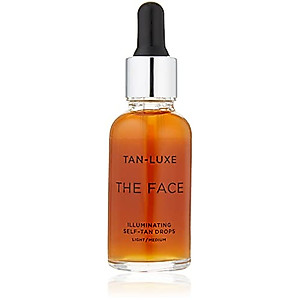 TAN-LUXE The Face - Illuminating Self-Tan Drops to Create Your Own Self Tanner, 30ml - Cruelty & Toxin Free - Light/Medium
