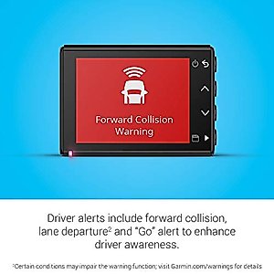 Garmin Dash Cam 56, Wide 140-Degree Field of View In 1440P HD, 2" LCD Screen and Voice Control, Very Compact with Automatic Incident Detection and Recording