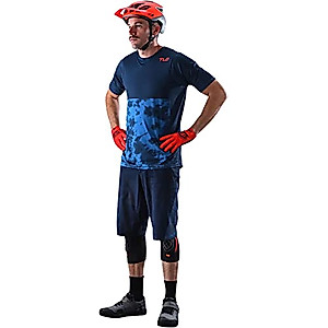 Troy Lee Designs Cycling MTB Bicycle Mountain Bike Jersey Shirt for Men, Skyline Air Breaks SS (Dark Slate Blue, Medium)