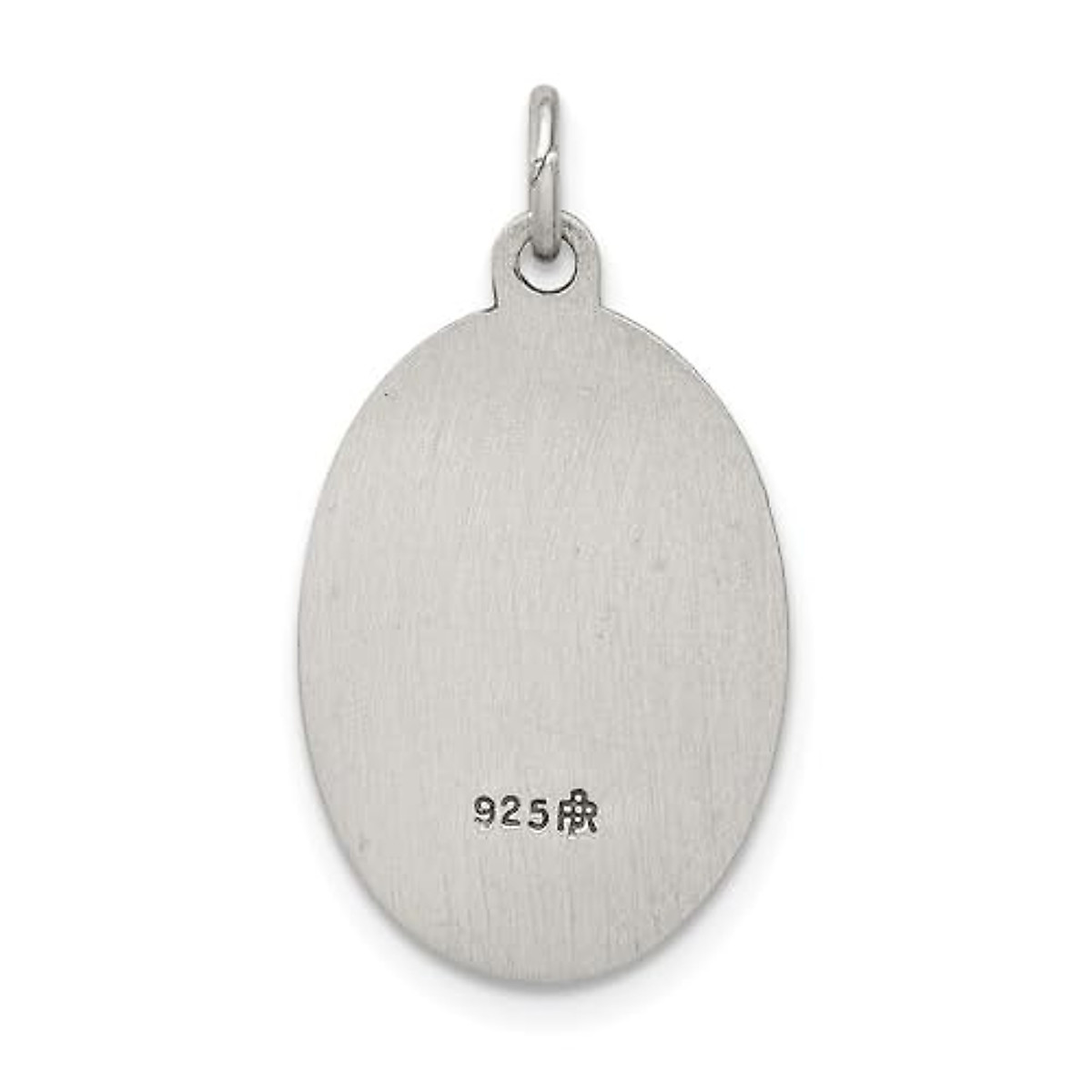 Diamond2Deal 925 Sterling Silver Antiqued Saint Anthony Medal Pendant Fine Jewelry for Women (L- 25 mm, W- 15 mm)