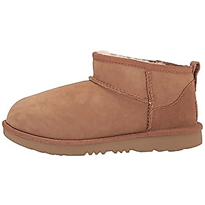 UGG Girls Kids' Classic Ultra Mini Fashion Boot, Chestnut, 5 Big