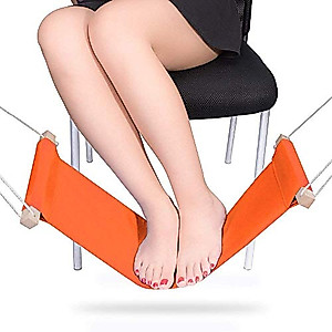 COLIBROX Geekfactory Mini Office Foot Rest Stand Desk Feet Hammock, Orange