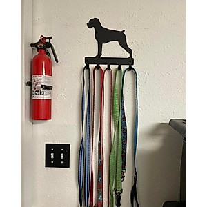 The Metal Peddler Boxer (Natural Ears) Key Holder Hanger - Small 6 inch Wide with 5 Hooks - Made in USA