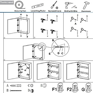 Janboe Stainless Steel LED Medicine Cabinet,Bathroom Mirror Cabinet with Light,3 Color,Dimmable,Equipped with Defogger,USB Shavor Socket,Internal Light,30×32 Inch