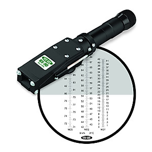 Vee Gee Scientific BX-90 Handheld Refractometer, with Brix Scale, 0-90%, +/-0.2% Accuracy, 0.20% Resolution
