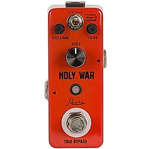 Rowin Guitar Holy War Pedal Analog Heavy Metal Distortion Pedal for Guitar True Bypass