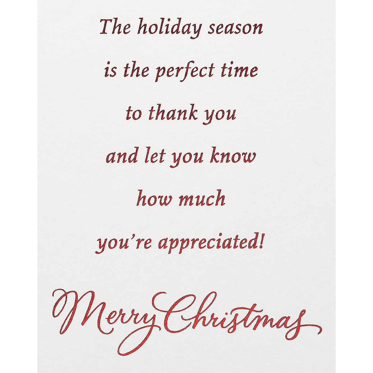 American Greetings Christmas Thank You Card (Perfect Time)